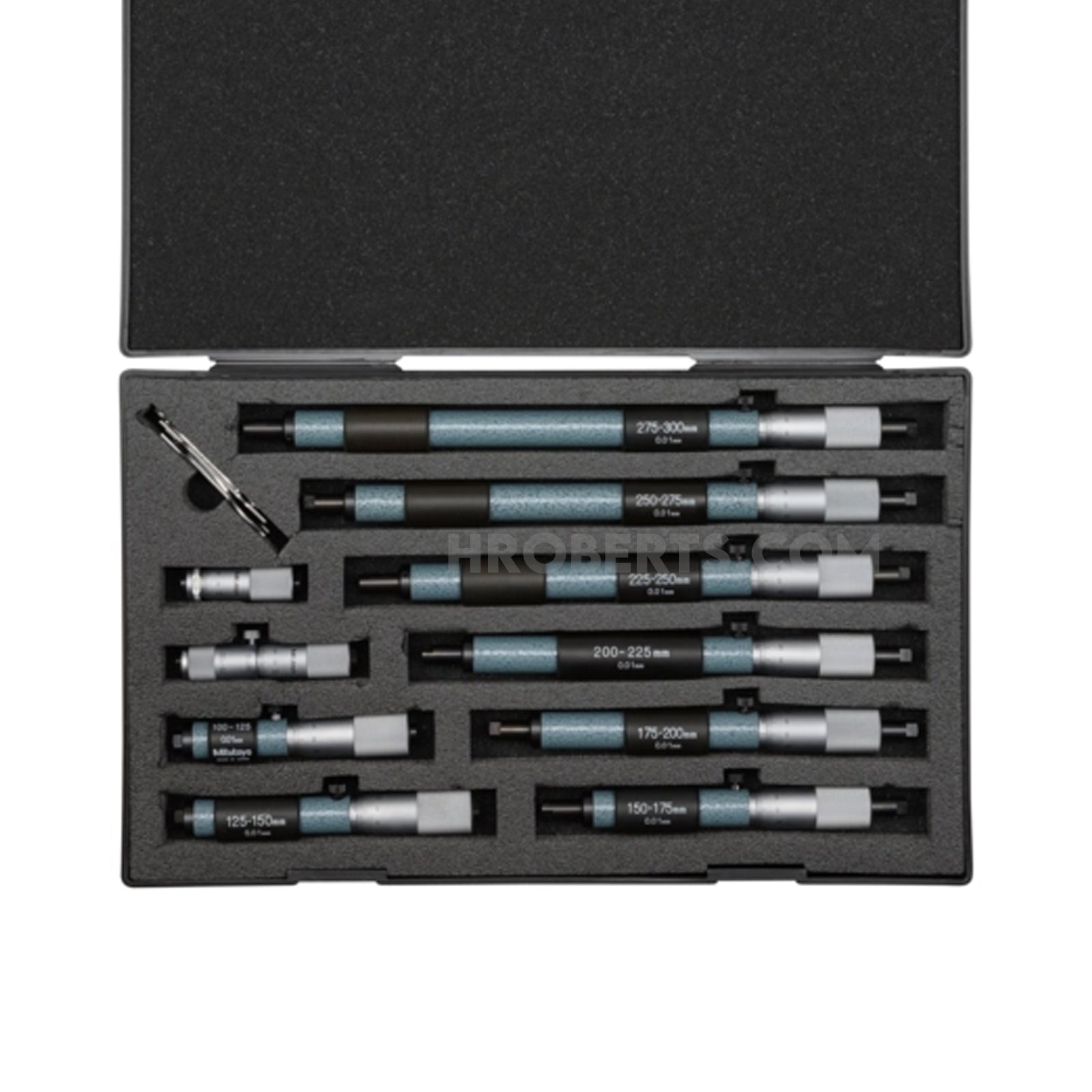 Mitutoyo 133-902 Tubular Inside Micrometer Set, Range 50-300mm, Gradua ...