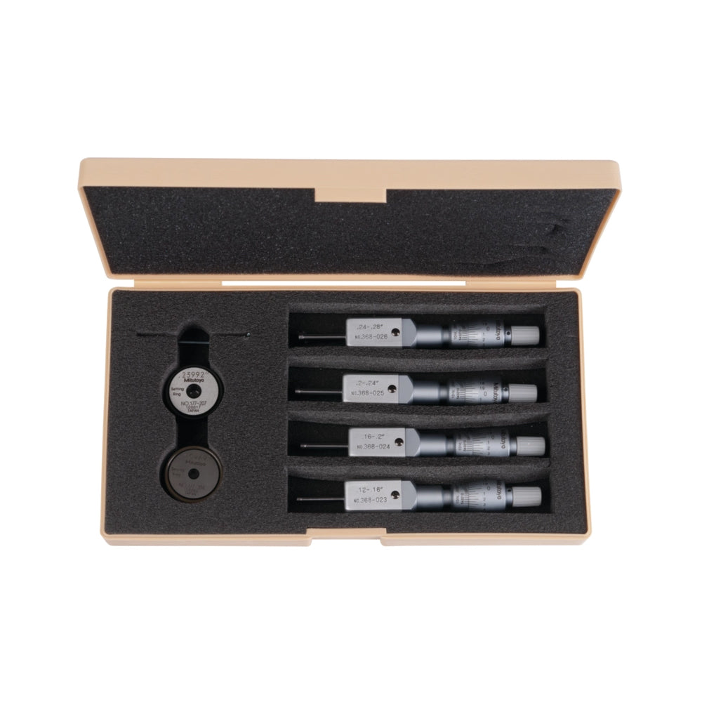 Mitutoyo 368-927 Holtest Bore Micrometer Set, 2-Point Contact, Range 0 ...